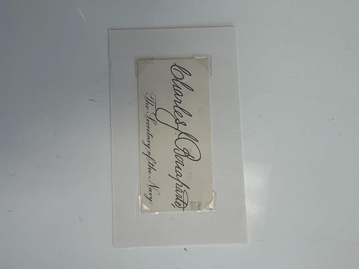 U.S. Attorney General Charles Bonaparte original signature ...
