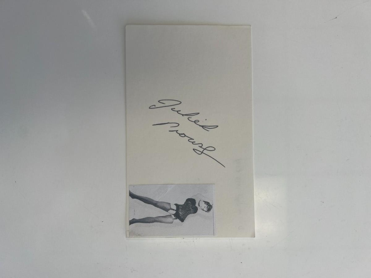 Dancer Juliet Prowse original signature | EstateSales.org