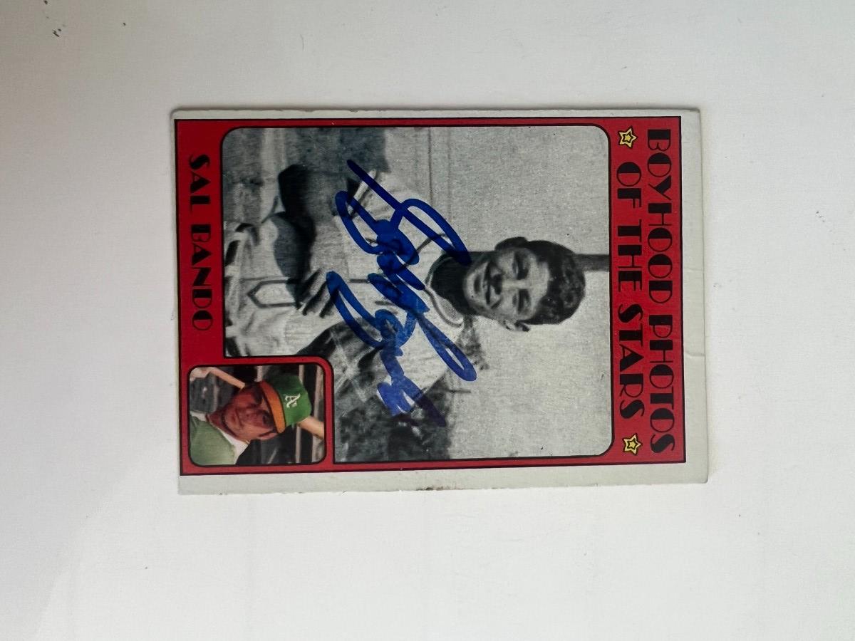 Oakland A's Sal Bando signed trading card | EstateSales.org