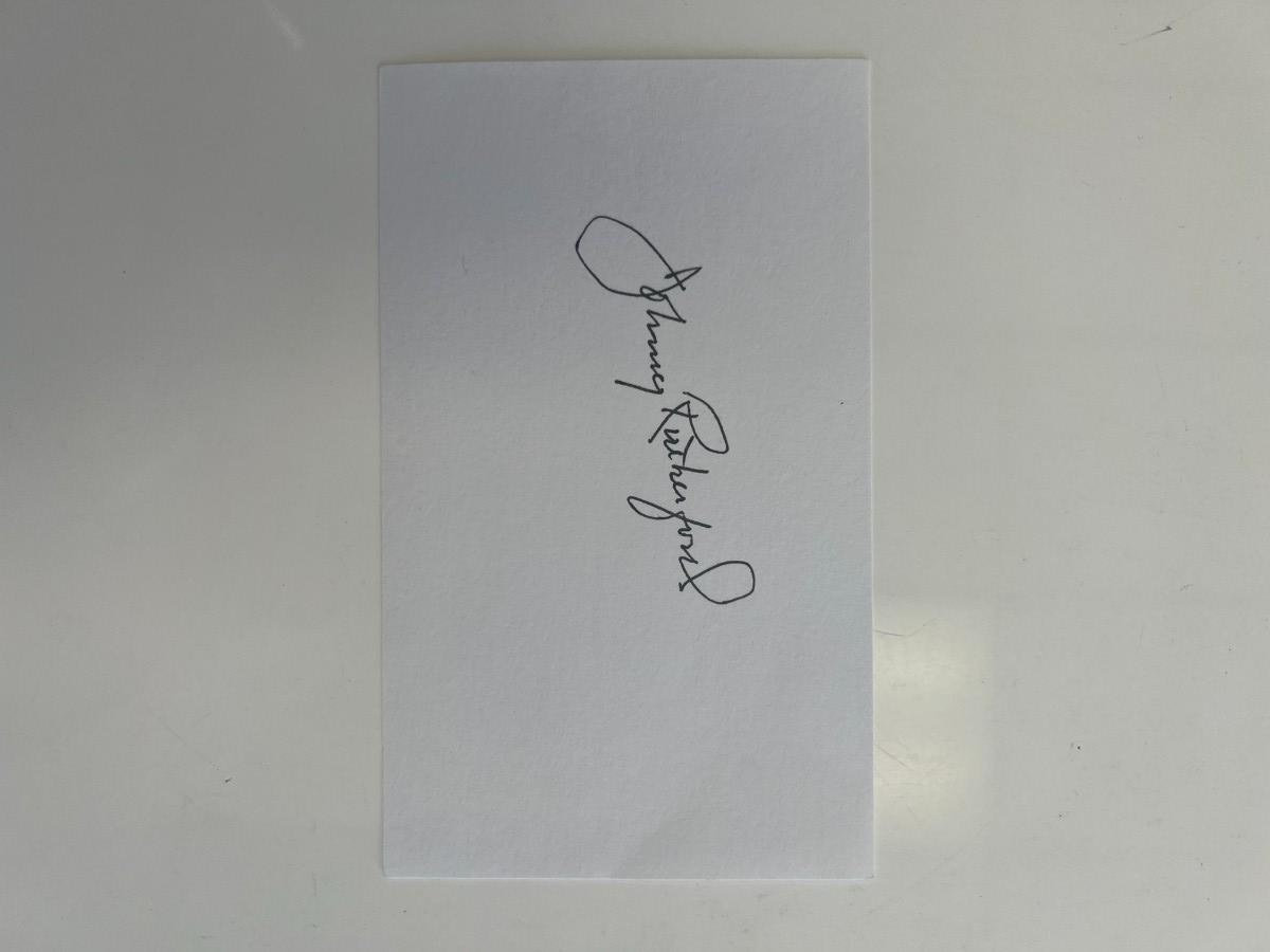 Indy Race Car driver Johnny Rutherford original signature | EstateSales.org