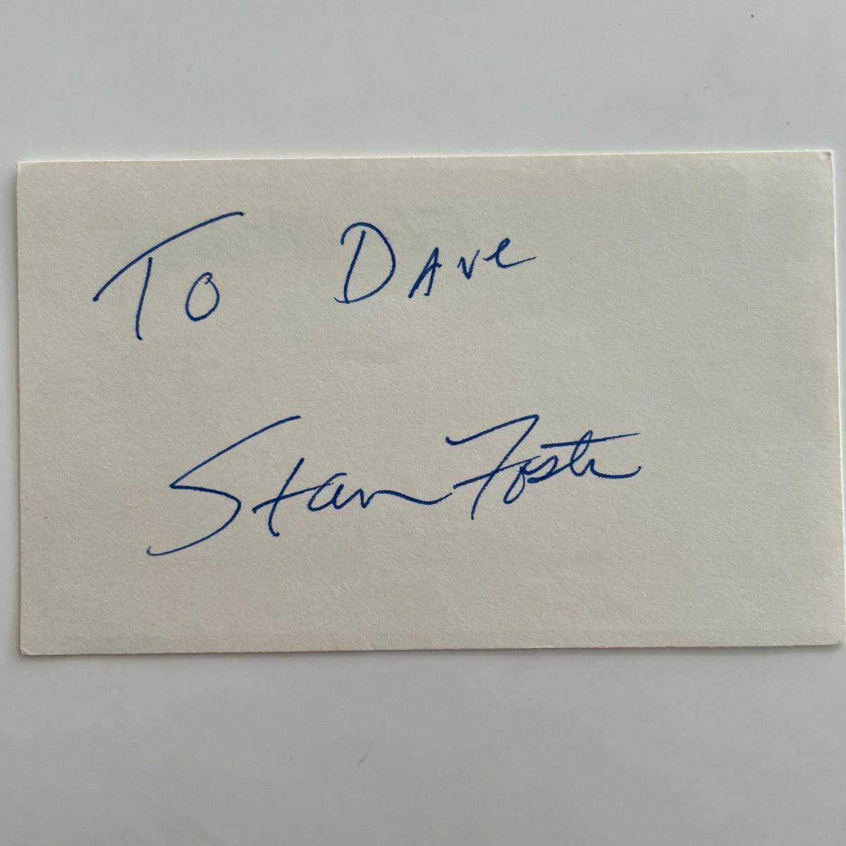 Stan Foster original signaturec | EstateSales.org