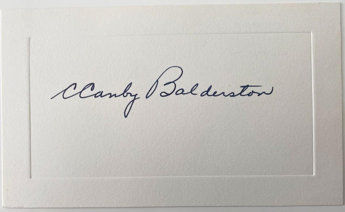 Former Vice Chair of the Federal Reserve C. Canby Balderston original ...
