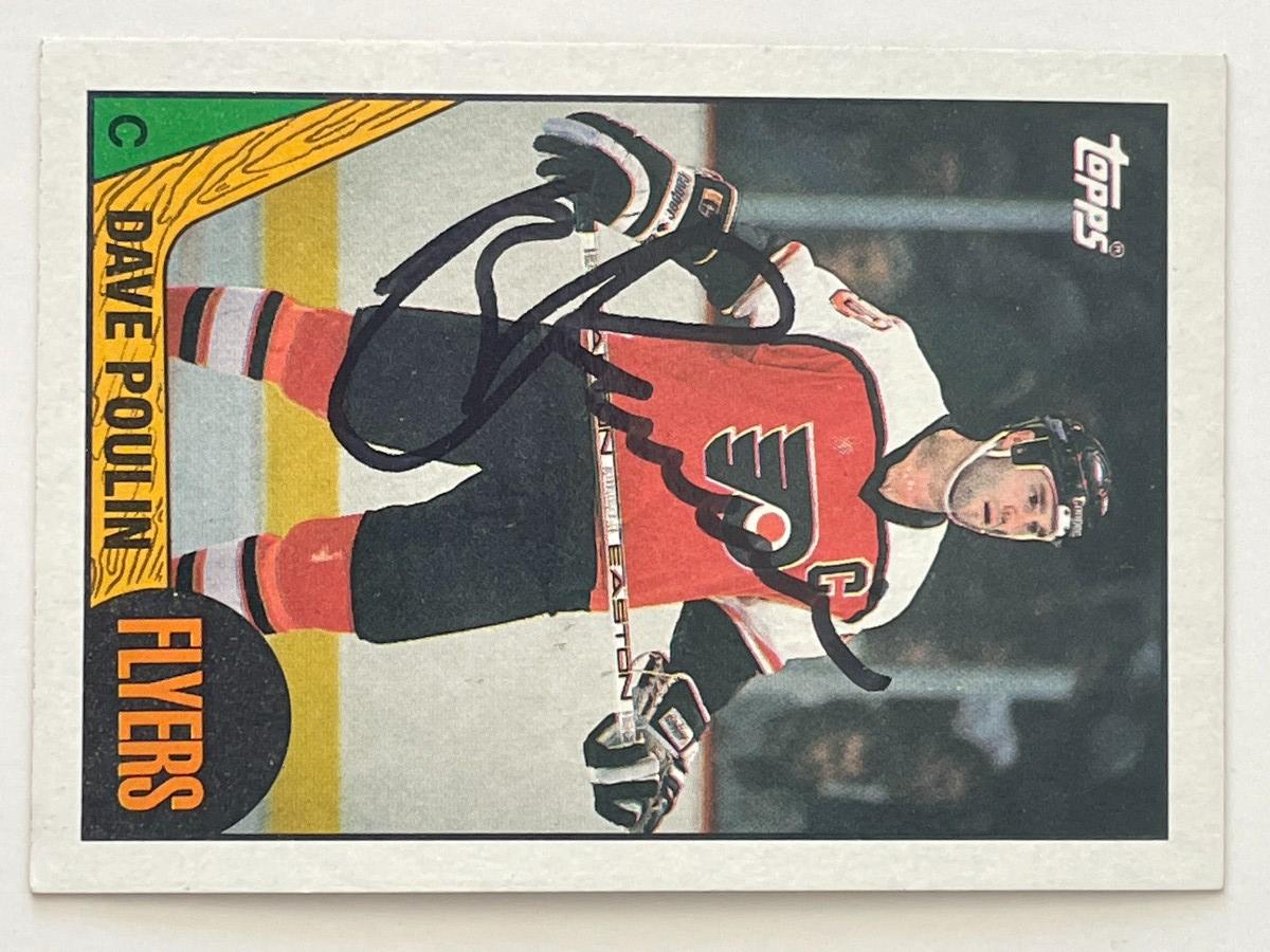Philadelphia Flyers Dave Poulin 1987 Topps #39 signed trading card ...