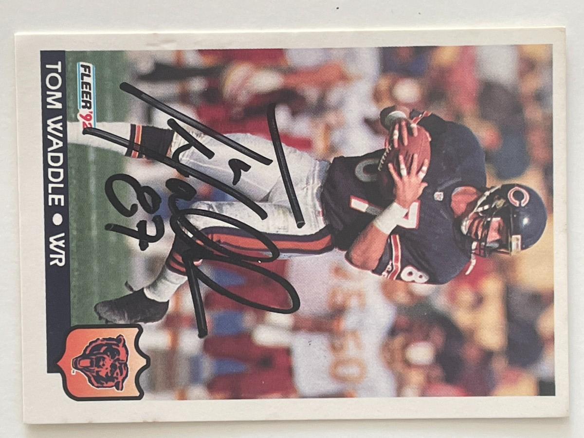 Chicago Bears Tom Waddle signed 1992 Fleer #50 trading card ...