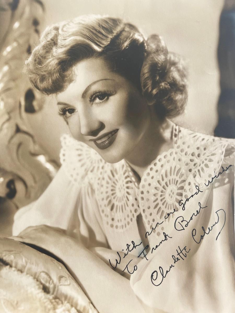 Claudette Colbert signed photo | EstateSales.org