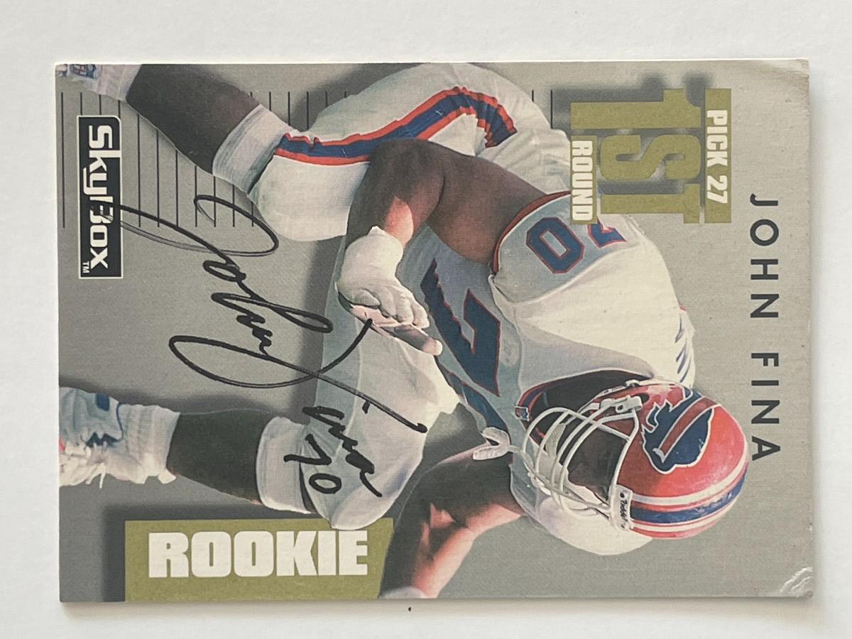John Fina signed 1992 Skybox #357 trading card | EstateSales.org