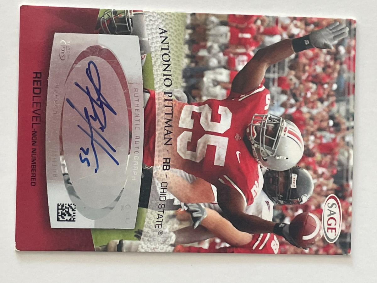 Antonio Pittman Ohio State 2007 Sage #A42 signed trading card ...