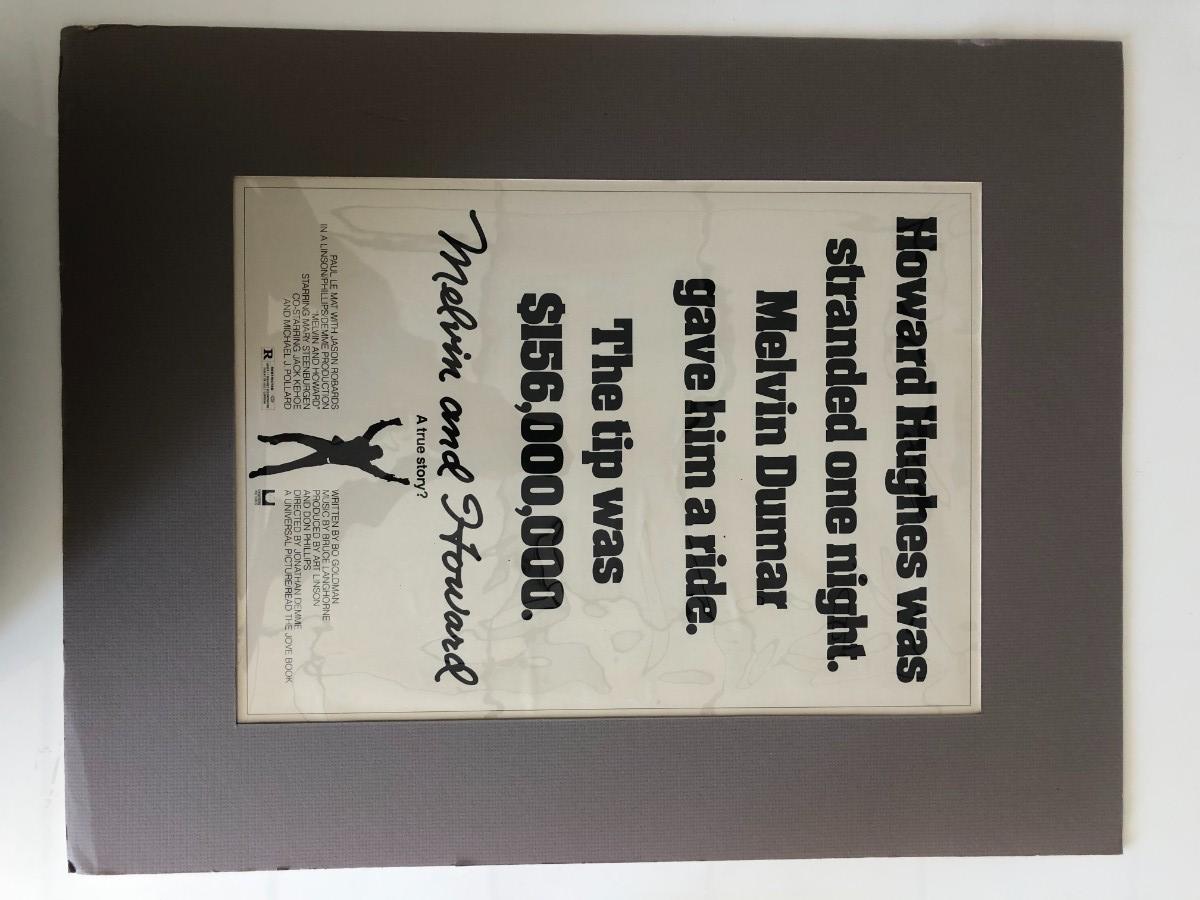 Melvin and Howard Movie Poster | EstateSales.org