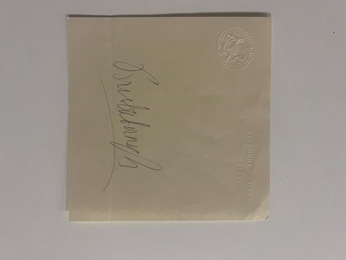 Basil Brooke, 1st Viscount Brookeborough signed envelope | EstateSales.org