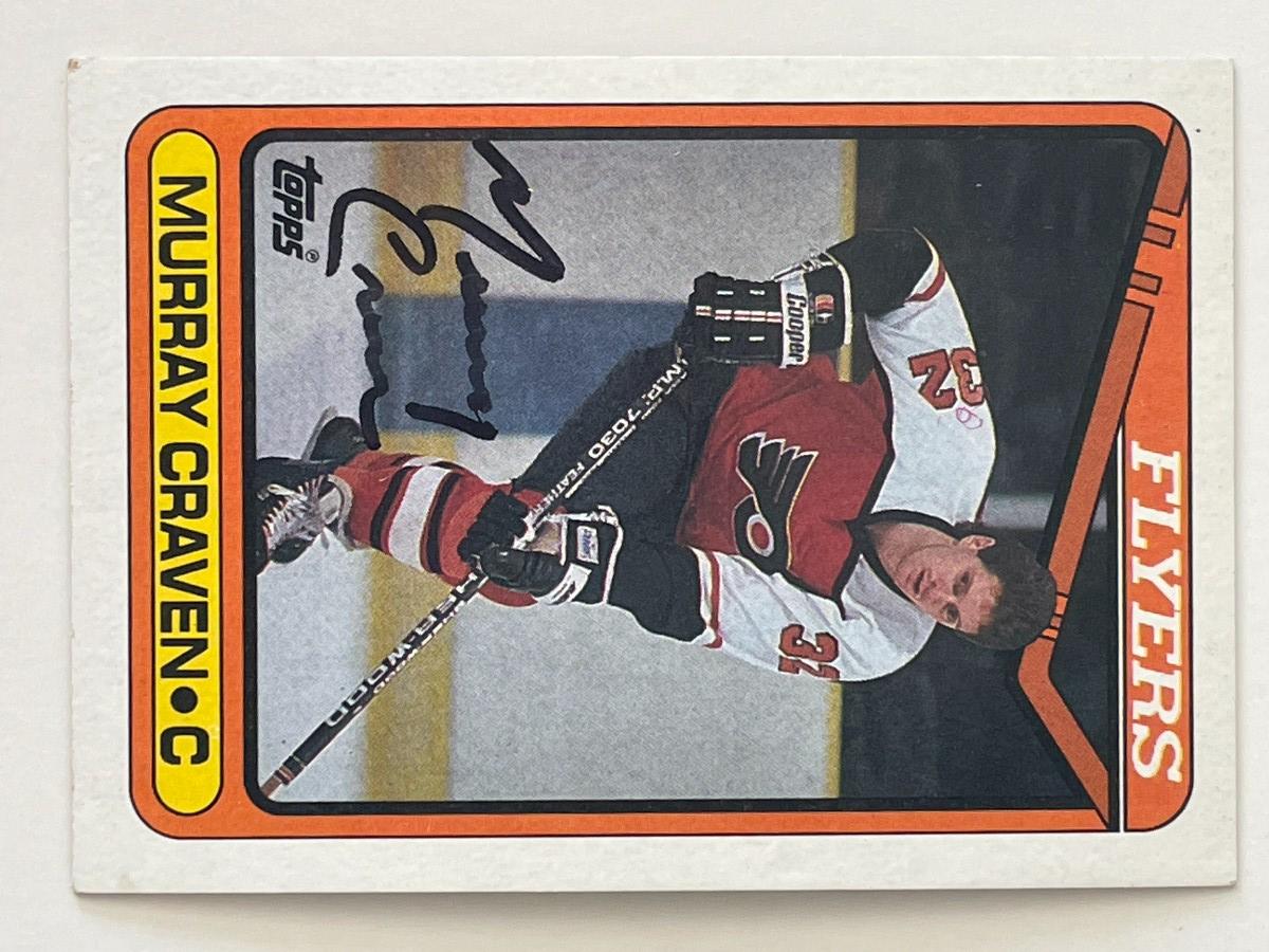 Philadelphia Flyers Murray Craven 1990 Topps #318 signed trading card ...