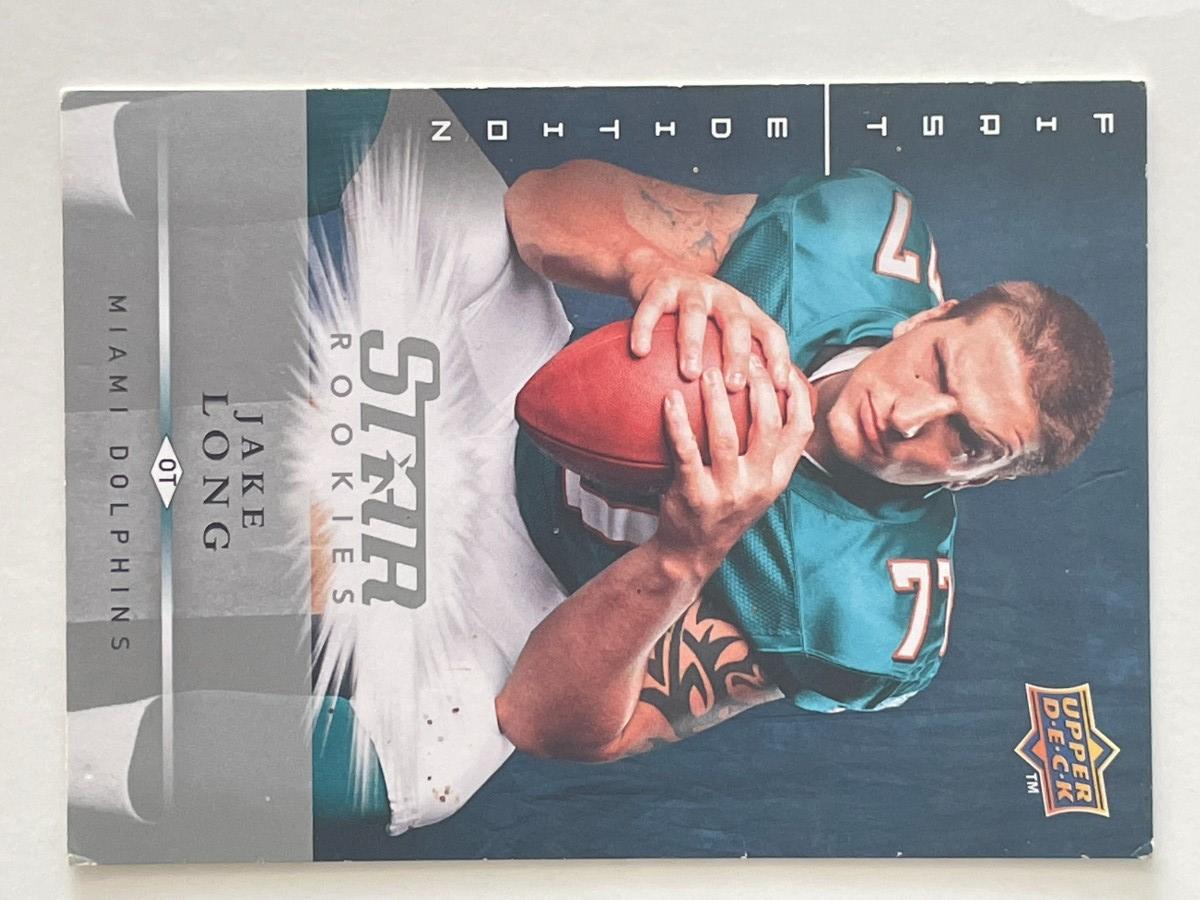 Miami Dolphins Jake Long 2008 Upper Deck Star Rookies trading card ...