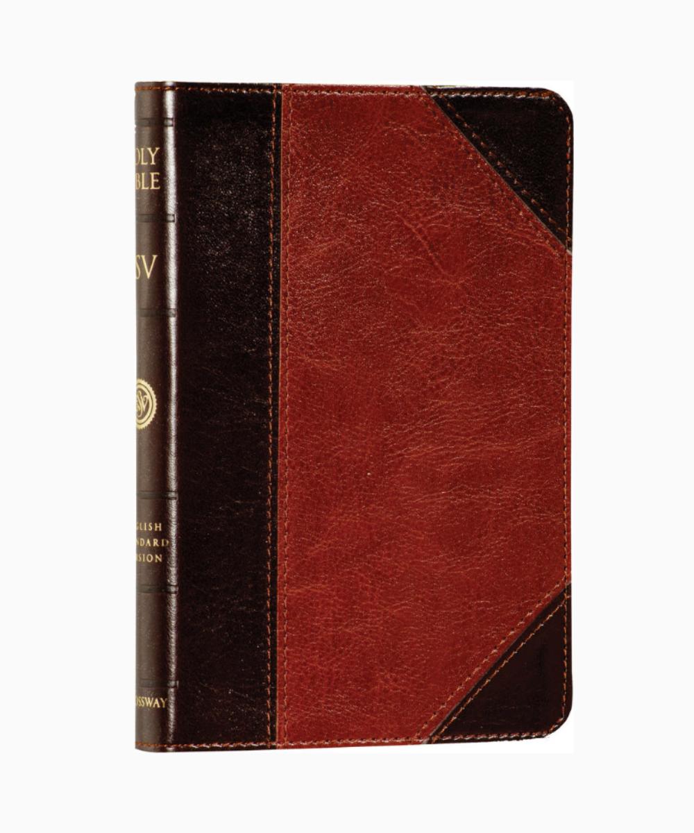 ESV Compact Bible TruTone®, Brown/Cordovan, Portfolio Design - 3.875" x ...