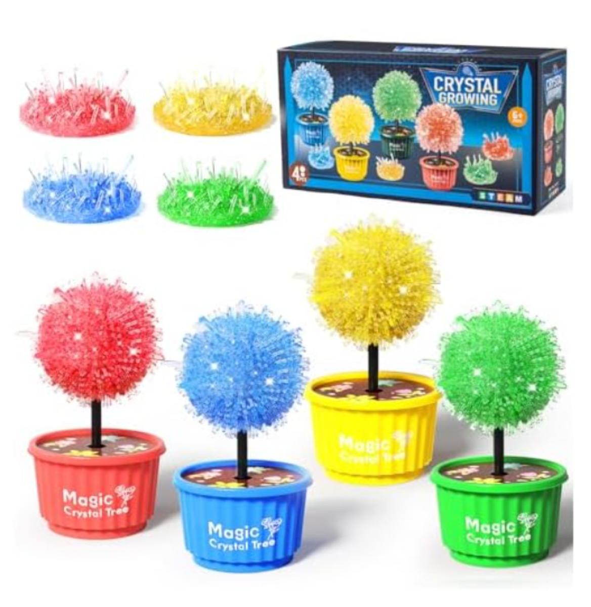 STEM Crystal Growing Kit for Kids - Grow 4 Crystals (24H), STEM ...