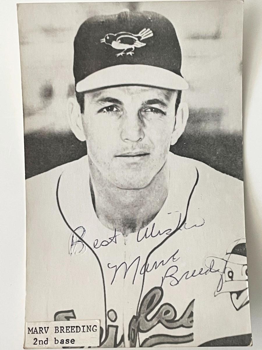 Baltimore Orioles Marv Breeding signed photo | EstateSales.org
