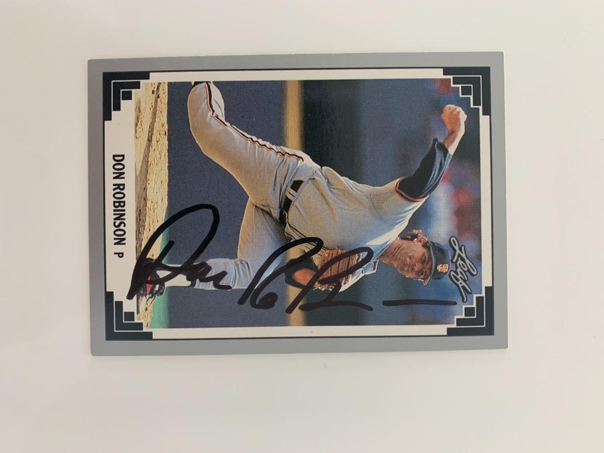 Don Robinson signed baseball card | EstateSales.org