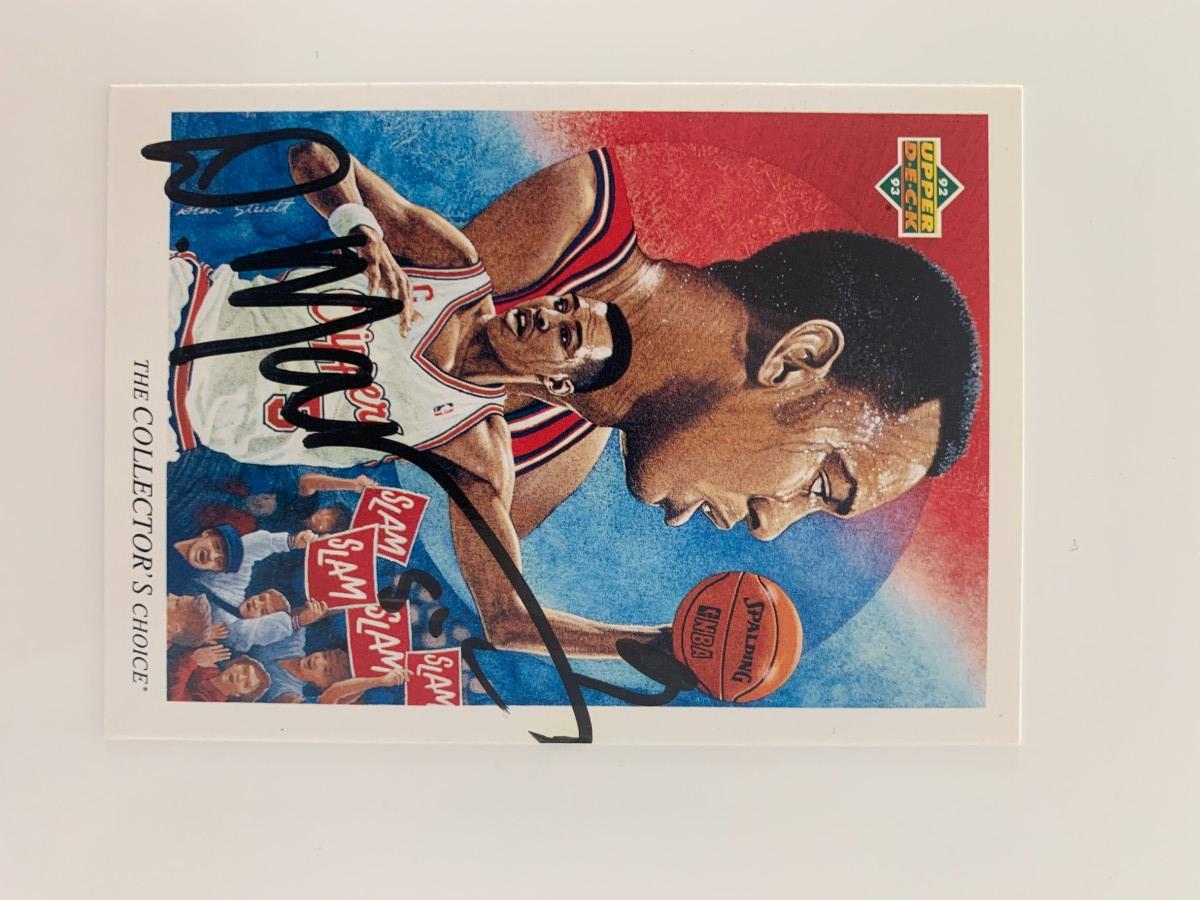 Danny Manning signed basketball card | EstateSales.org