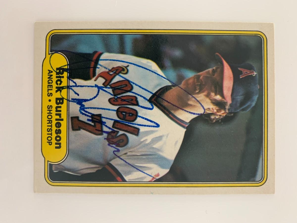 Rick Burleson signed baseball card | EstateSales.org