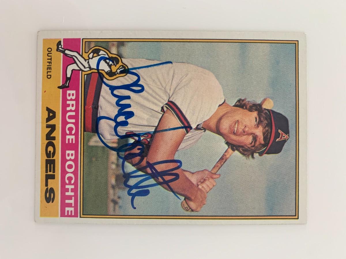 Bruce Bochte signed baseball card | EstateSales.org