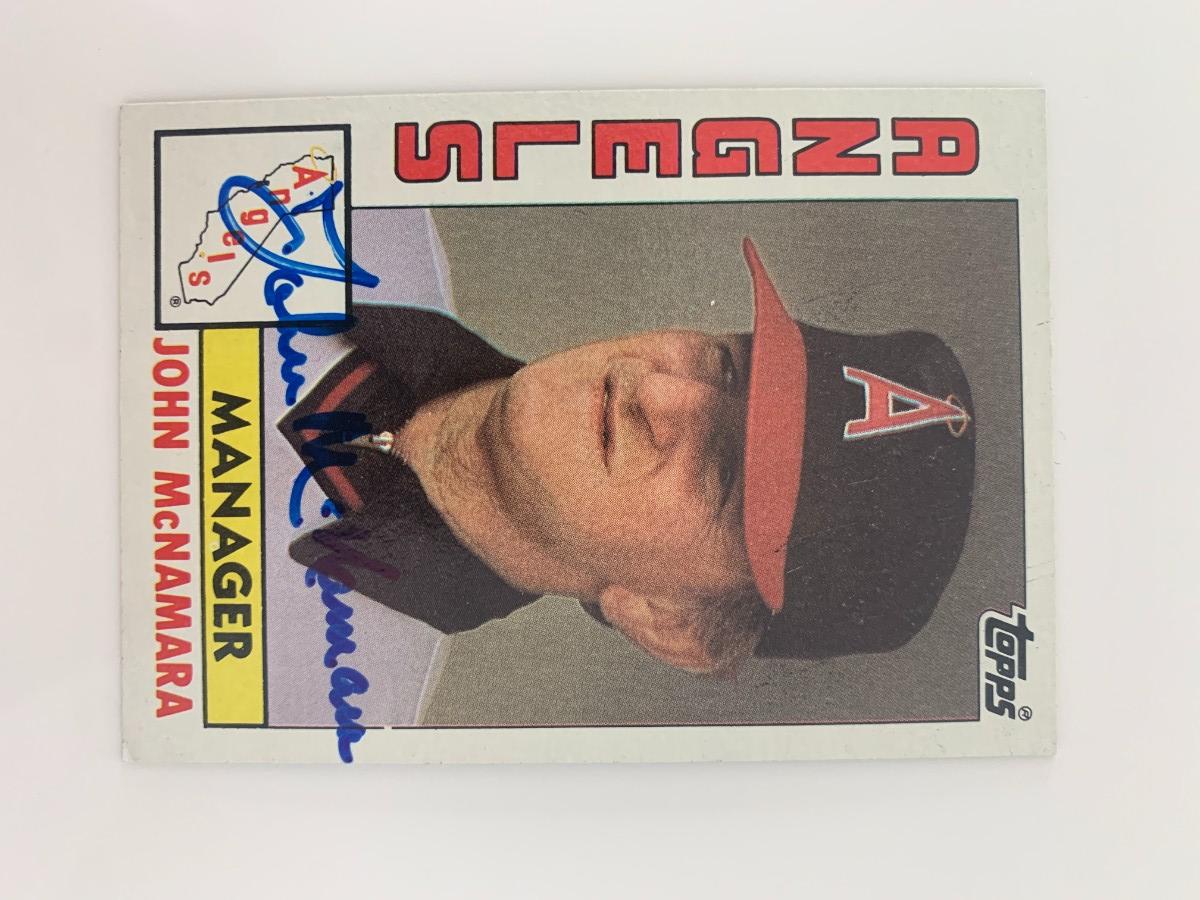 John McNamara signed baseball card | EstateSales.org