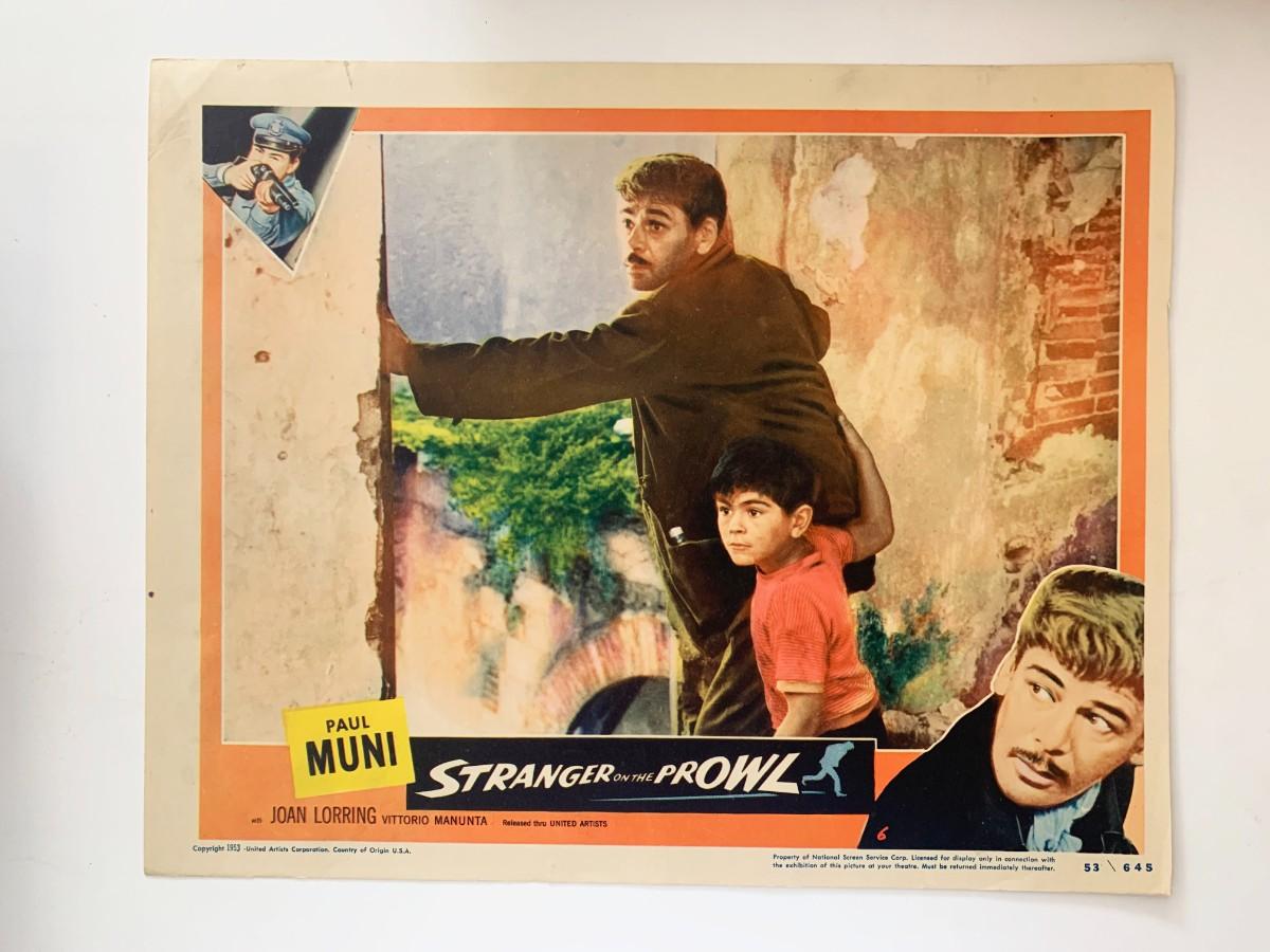 Stranger on the Prowl original 1953 vintage lobby card | EstateSales.org