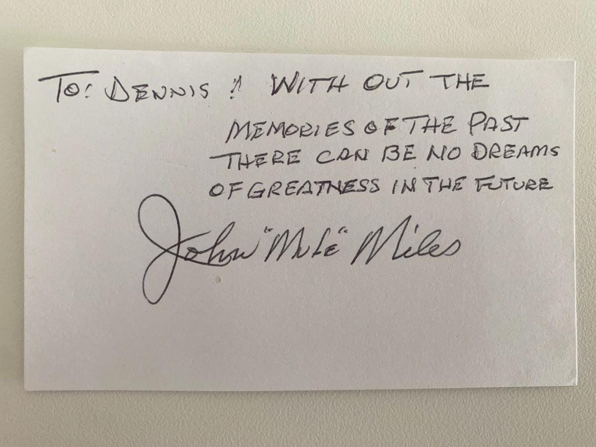 John "Mule" Miles original signature | EstateSales.org