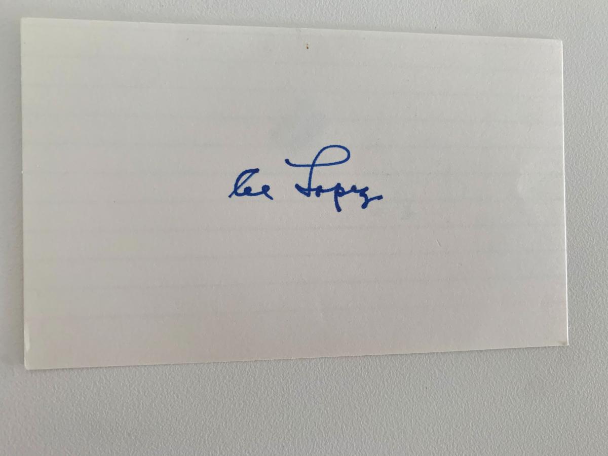 LPGA Golfer Lee Lopez original signature | EstateSales.org