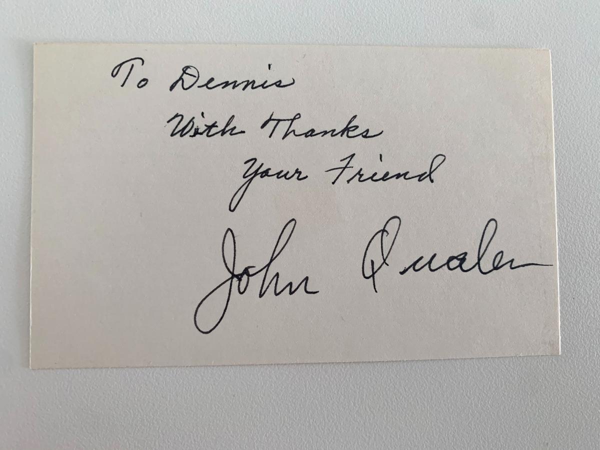 Actor John Qualen original signature | EstateSales.org