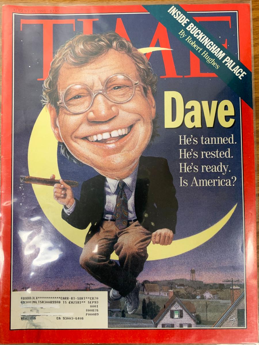 TIME Magazine 1993 David Letterman Issue | EstateSales.org