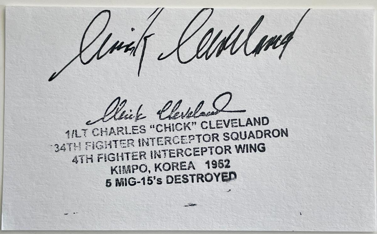 USAF Charles Cleveland signature cut | EstateSales.org