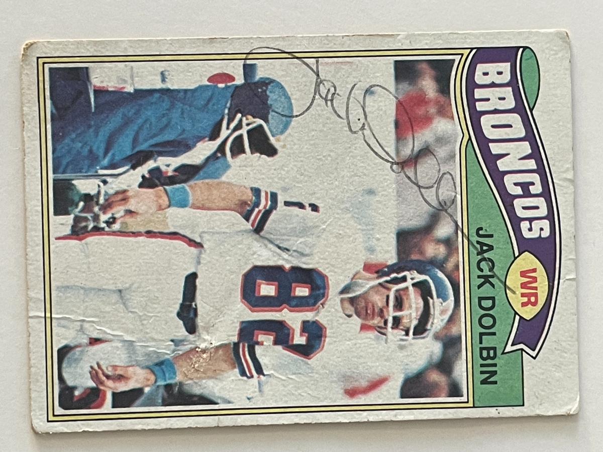 Denver Broncos Jack Dolbin 1997 Topps #113 signed trading card ...