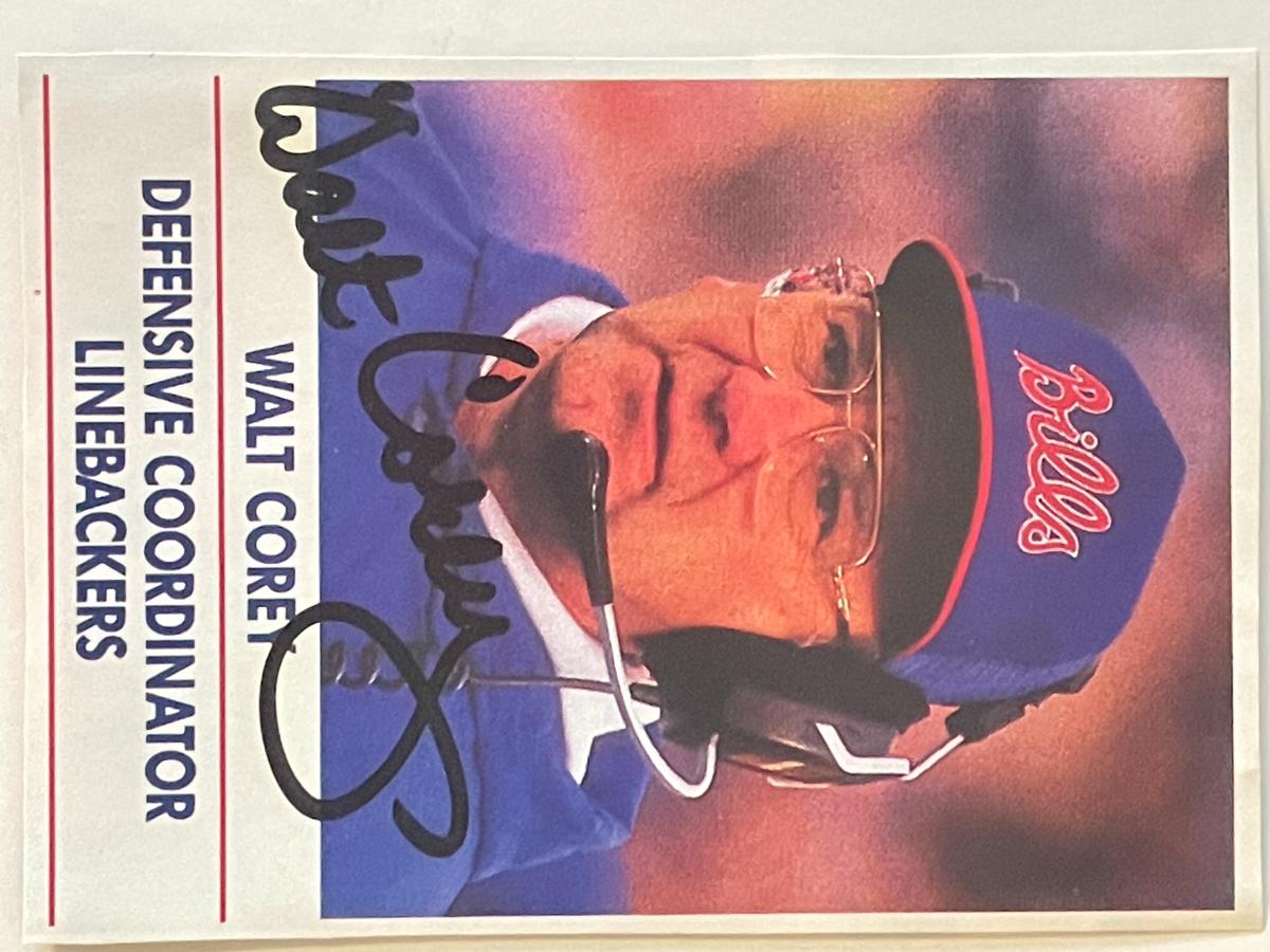 Buffalo Bills Walt Corey signed trading card | EstateSales.org