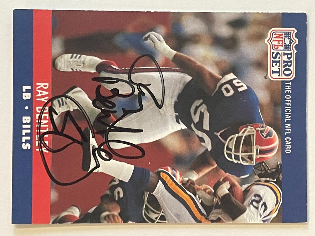 Buffalo Bills Ray Bentley signed NFL Pro Set trading card | EstateSales.org