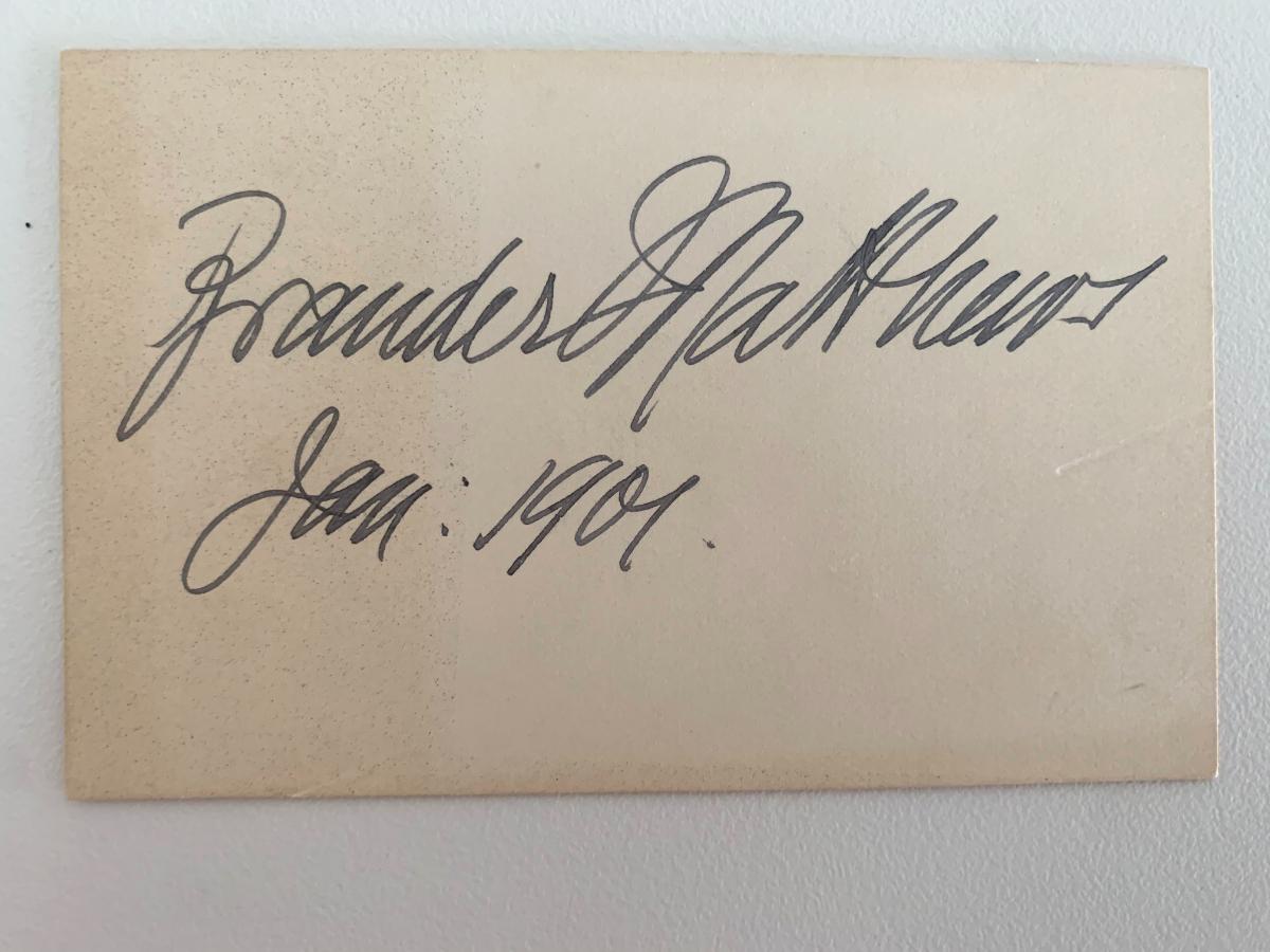 Brander Matthews signature cut | EstateSales.org