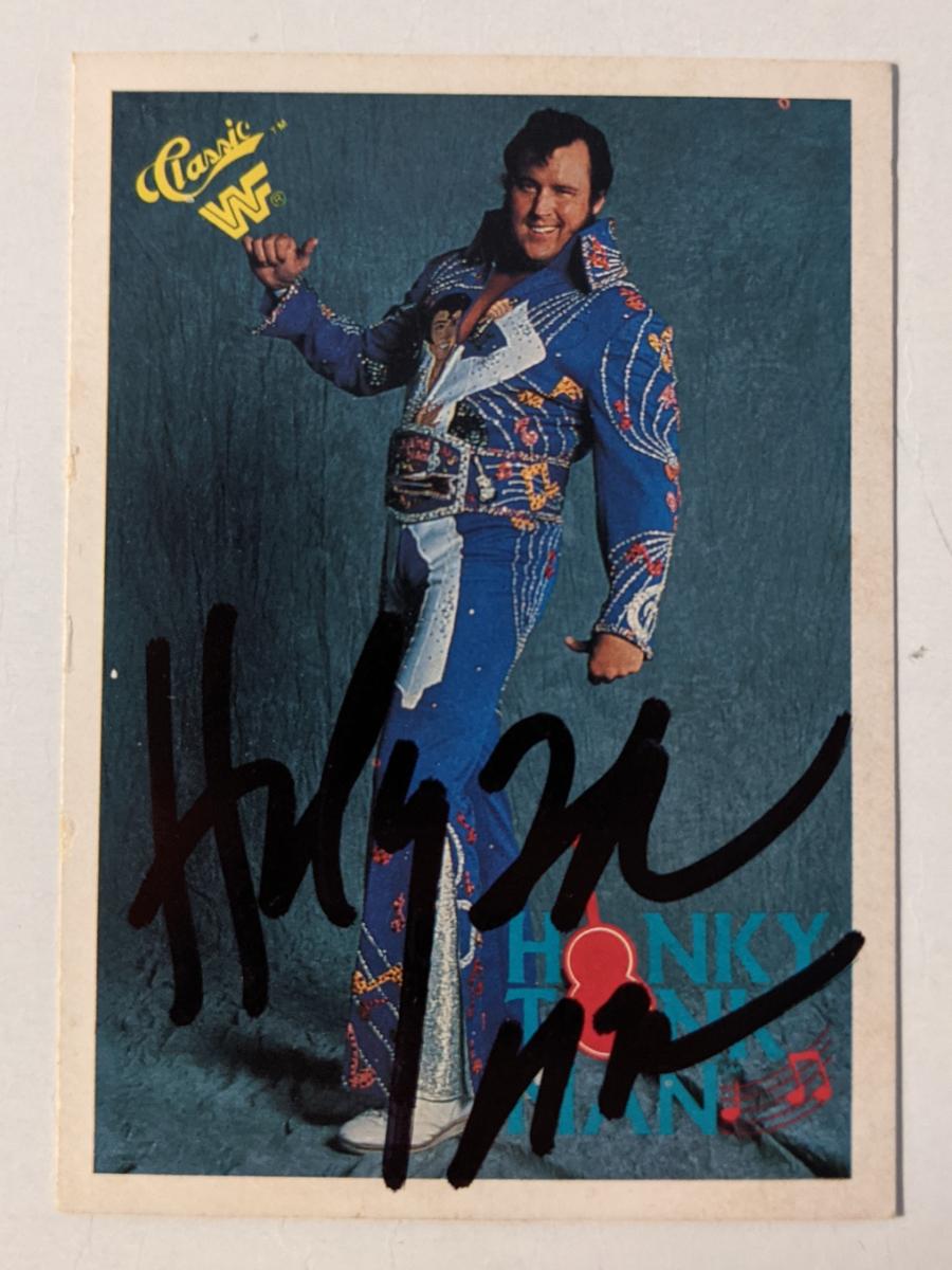 Honky Tonk Man Signed WWF Trading Card | EstateSales.org