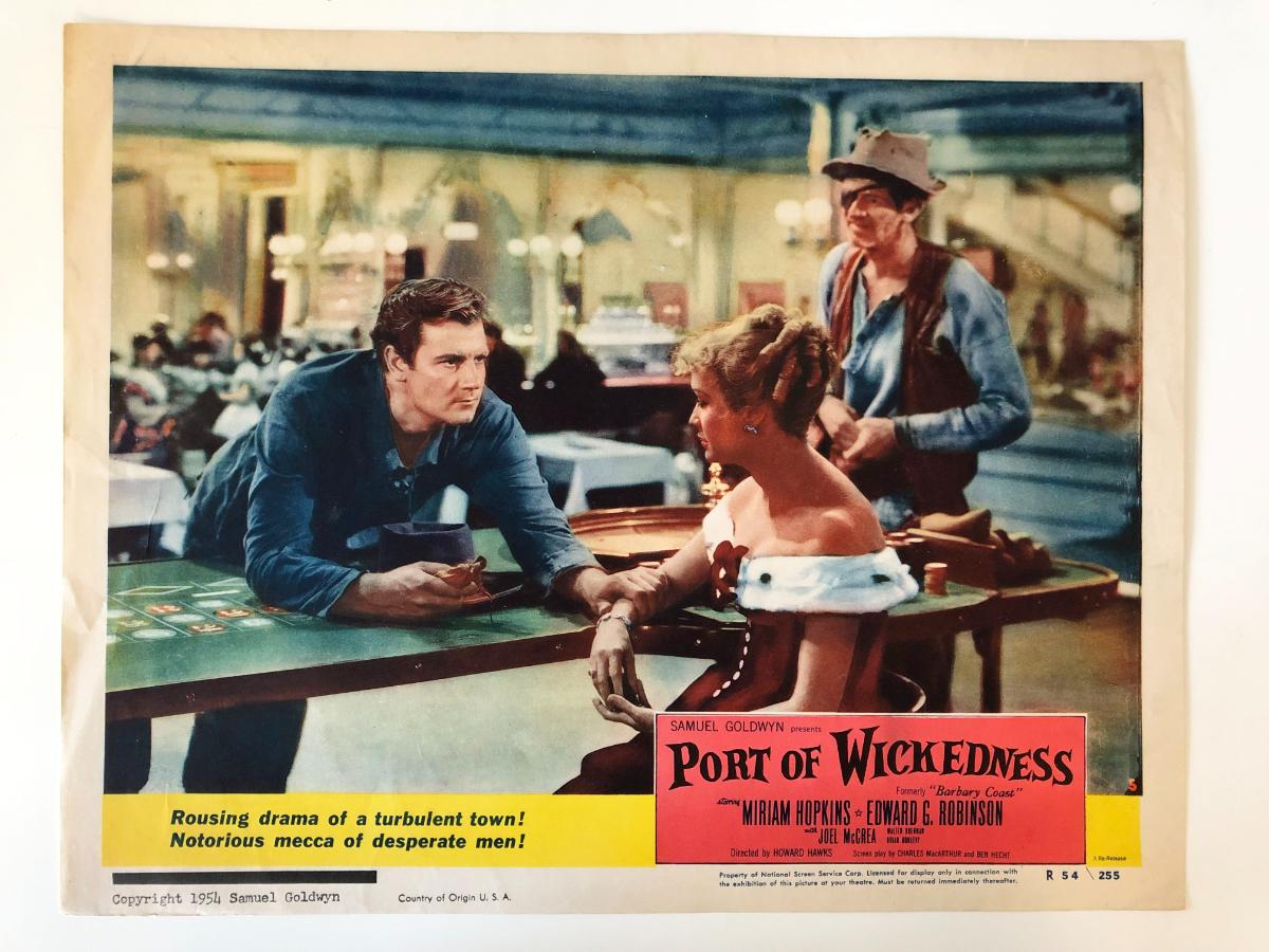 Port of Wickedness original 1954R vintage lobby card | EstateSales.org