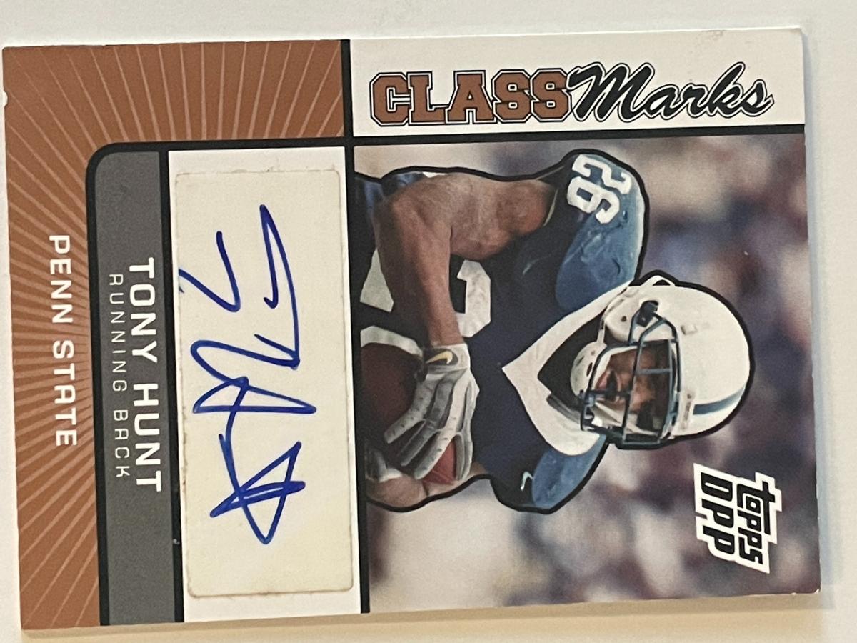 Penn State Lions Tony Hunt signed 2007 Topps DPP trading card ...