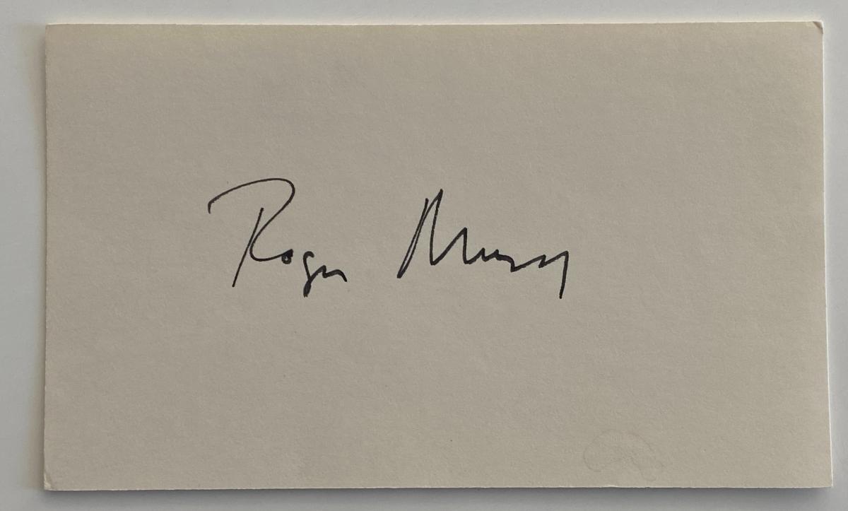 Actor Roger Mann original signature | EstateSales.org