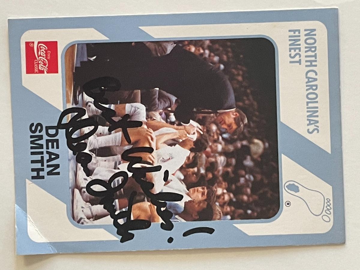 North Carolina Coach Dean Smith 1989 Collegiate #4 signed trading card ...