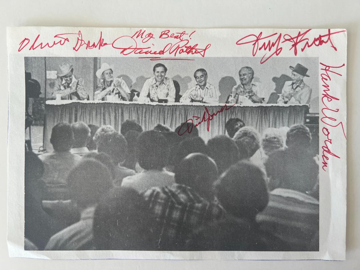 Hank Worden and various artists signed photo | EstateSales.org