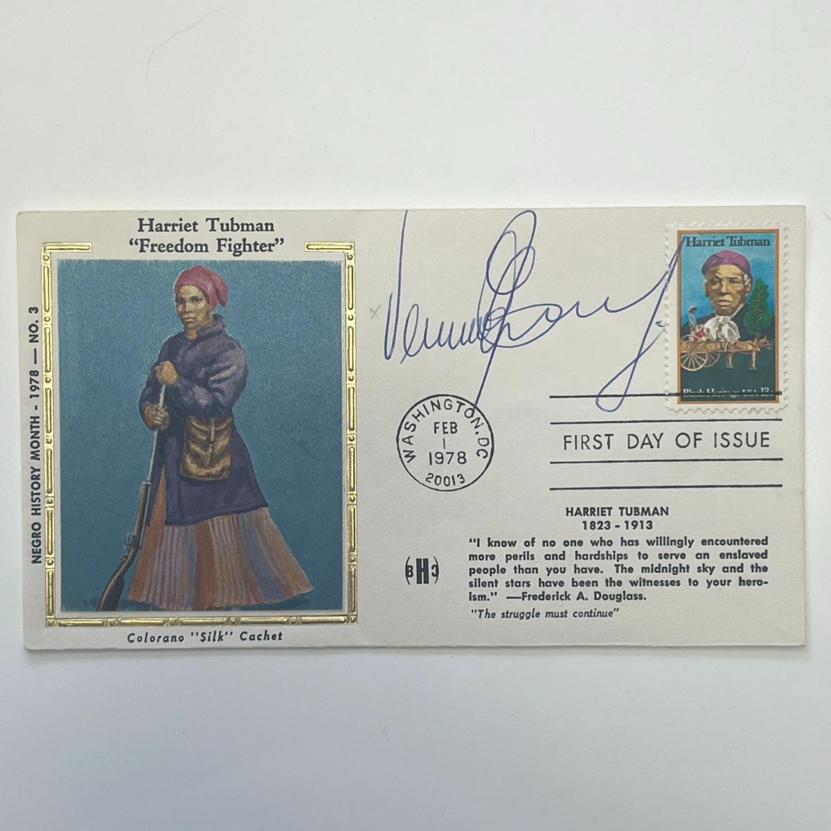 1978 Harriet Tubman Freedom Fighter Signed Commemorative First Day ...