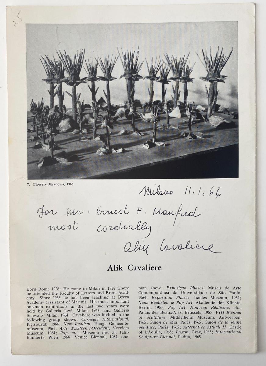 Artist Alik Cavaliere signed program | EstateSales.org