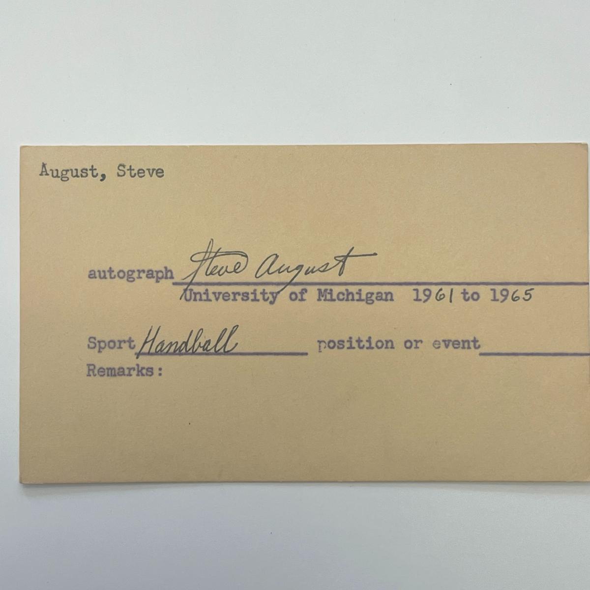 Steve August original signature | EstateSales.org