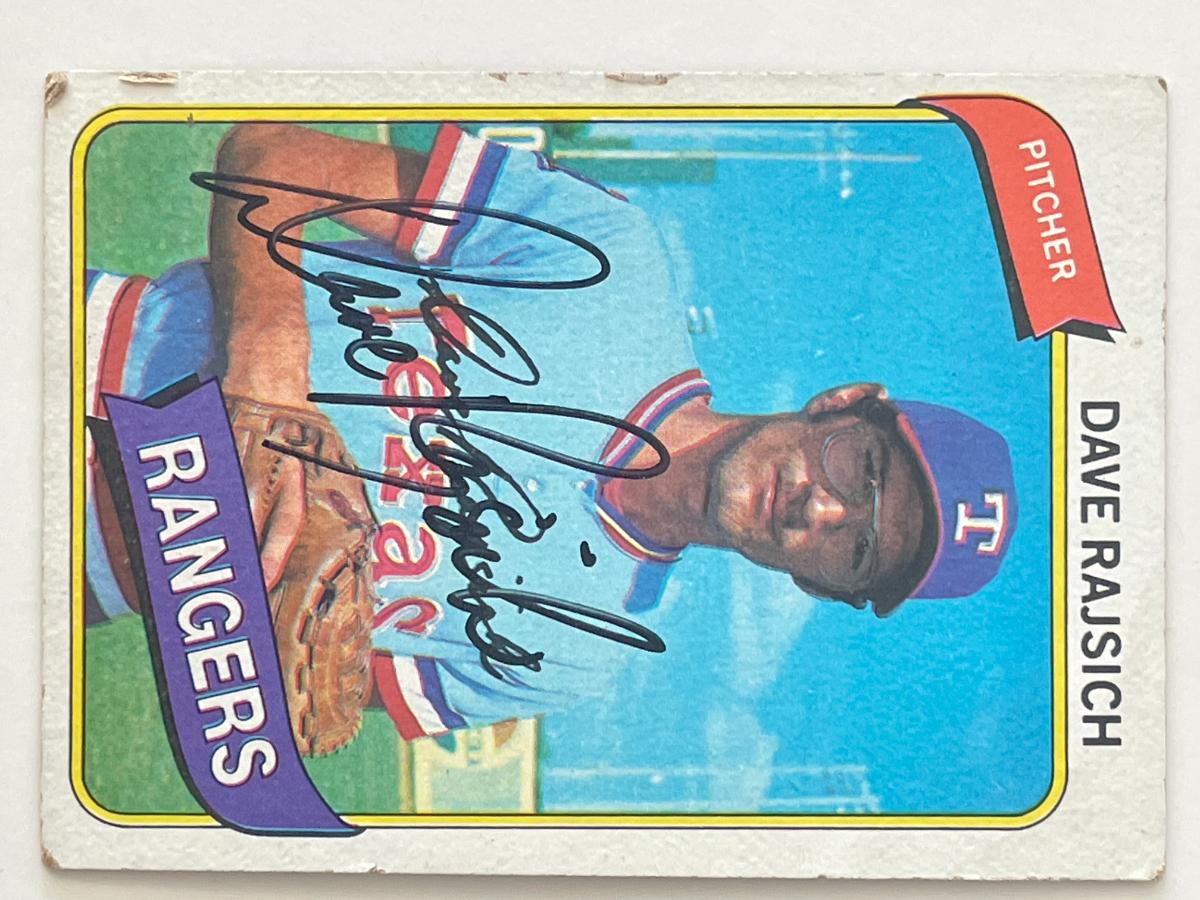 Texas Rangers Dave Rajsich signed 1980 Topps trading card | EstateSales.org