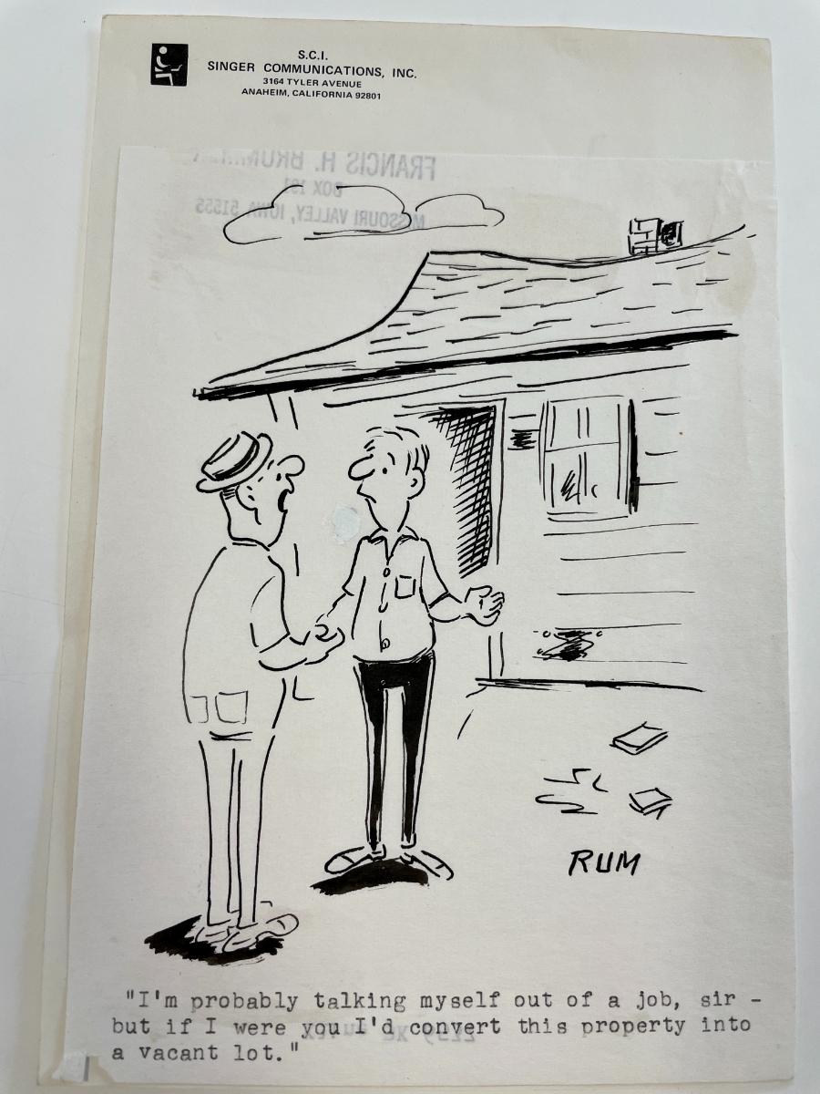 Frank Brummer Original Cartoon | EstateSales.org