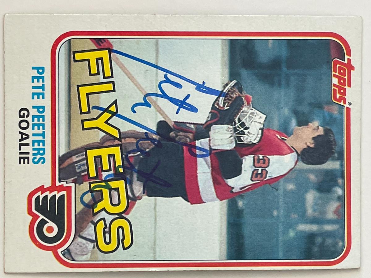 Philadelphia Flyers Pete Peeters 1981 Topps #109 signed trading card ...