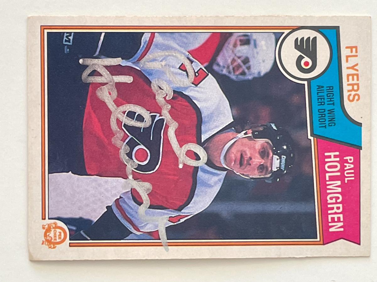 Philadelphia Flyers Paul Holmgren 1983 O-Pee-Chee #266 signed trading ...