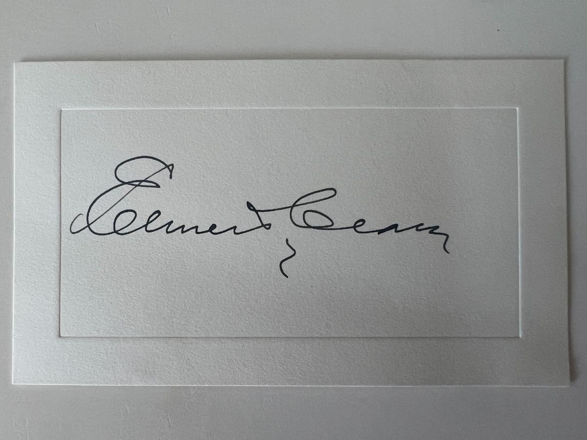Elmer T. Clark original signature | EstateSales.org