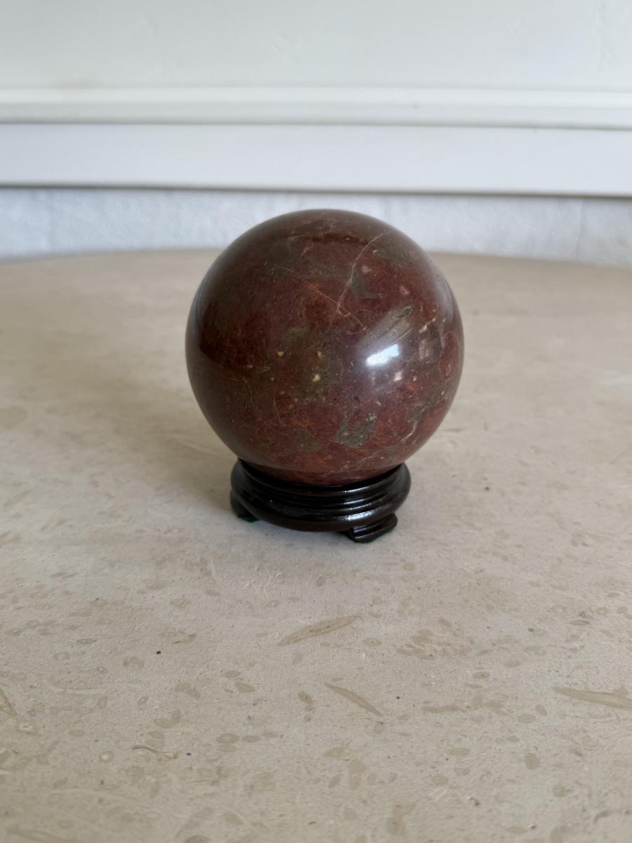 4’’ in Natural Red Jasper Crystal Healing Gemstone Sphere/Ball ...
