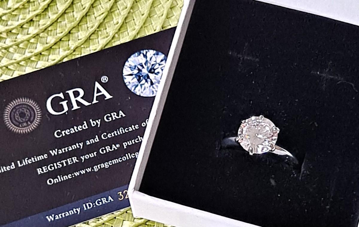 GRA CERTIFIED MOISSANITE RING | EstateSales.org