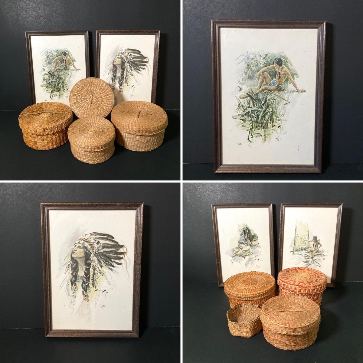 LOT 58: Vintage Native American Harrison Art Work by Artist Harrison ...